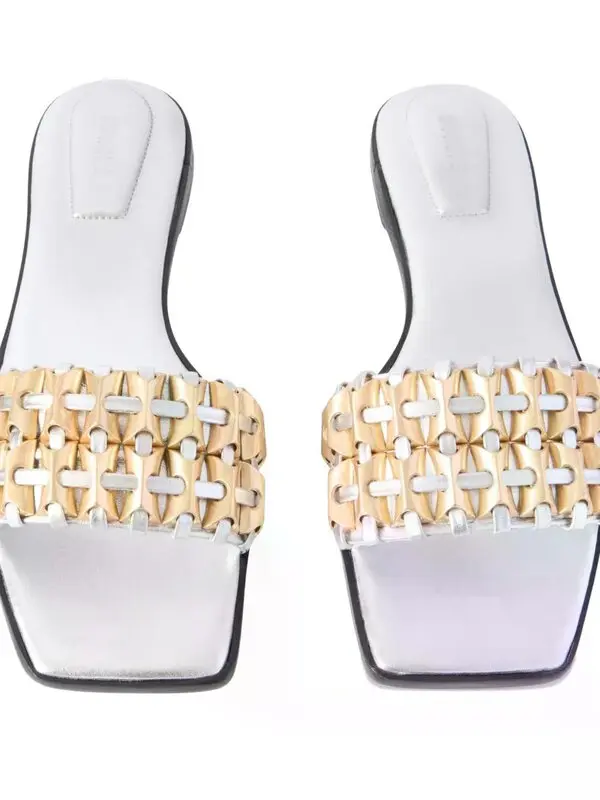 Simkhai Faye Metallic Leather Sandals