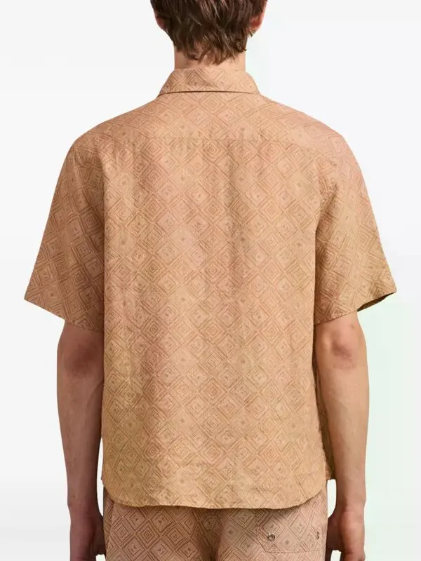 Frescobol Carioca Castro Angra Madeira-print Shirt