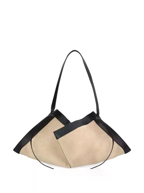 Yuzefi Wonton Suede Shoulder Bag - Neutrals