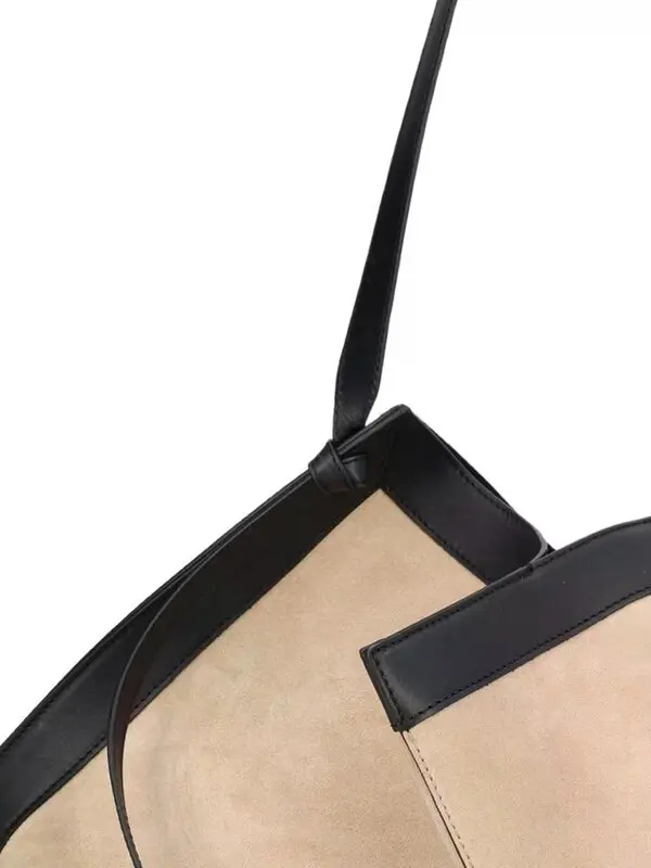 Yuzefi Wonton Suede Shoulder Bag - Neutrals