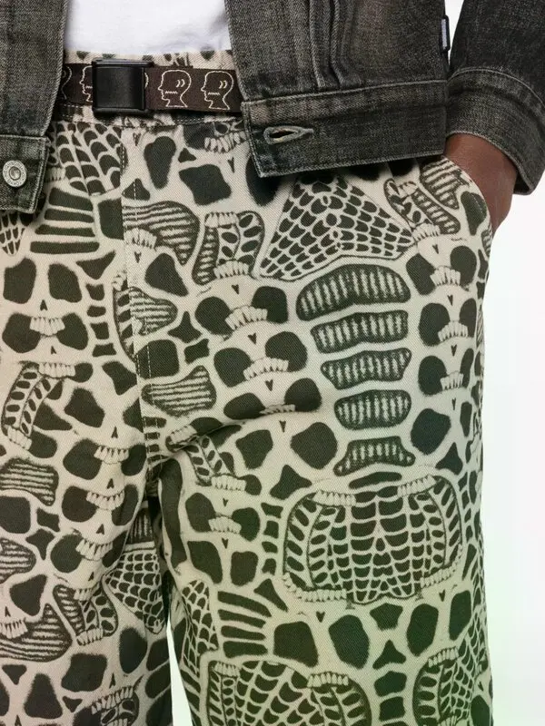 BRAIN DEAD Skull Climber Shorts - Neutrals