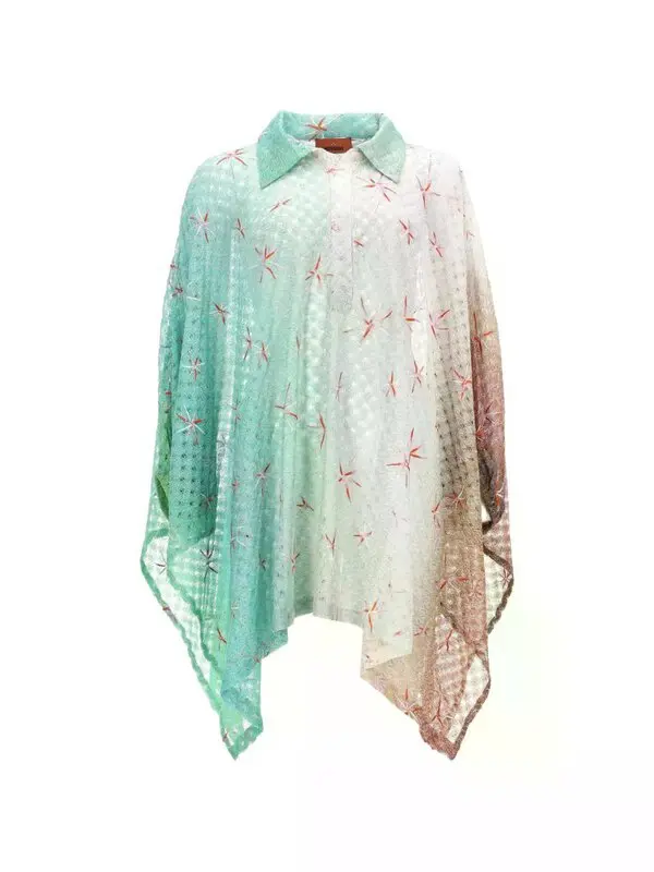 Missoni Crochet-knit Floral-embroidered Top - Green