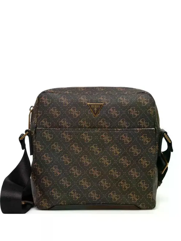 Guess Mini Torino Monogram Messenger Bag - Brown