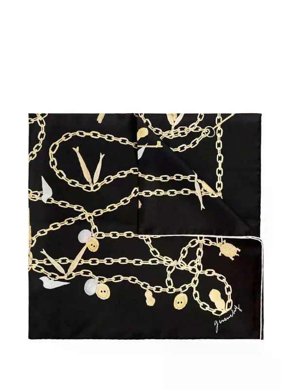 Givenchy Chain-motif Silk Scarf