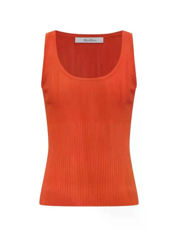 Max Mara Ribbed Tank Top - Orange