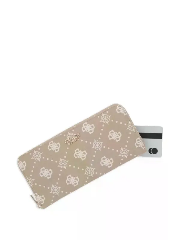 Guess Carrie Monogram Wallet - Neutrals