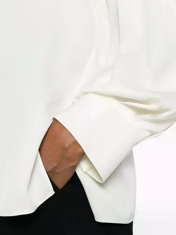 Theory V-neck Flared-cuff Blouse
