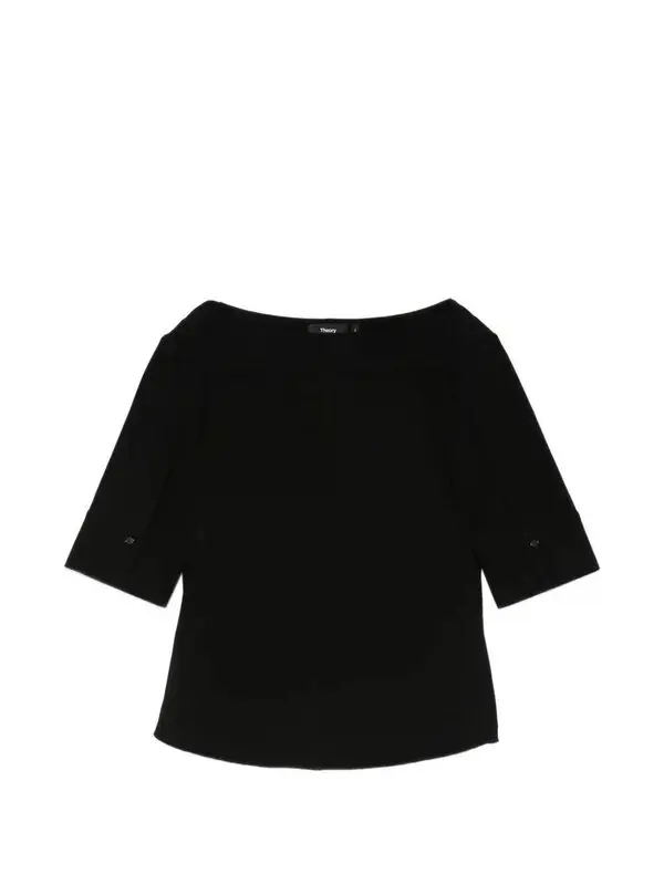 Theory Short-sleeve Blouse - Black