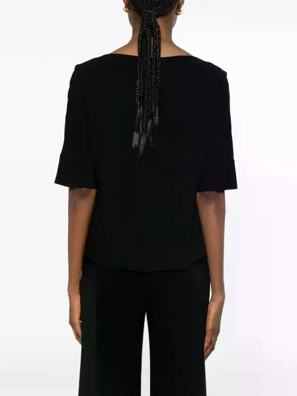 Theory Short-sleeve Blouse - Black