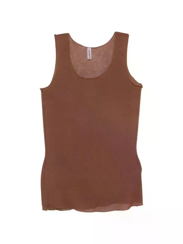 DANIELE FIESOLI Scoop-neck Tank Top - Brown
