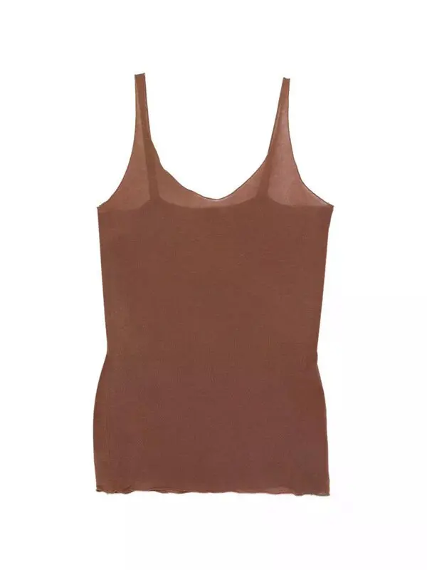 DANIELE FIESOLI Scoop-neck Tank Top - Brown
