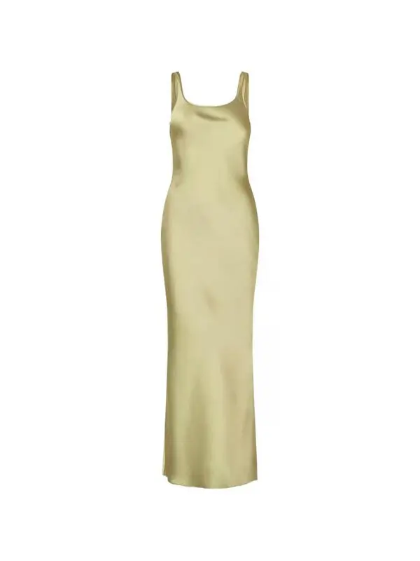 SAMSOE SAMSOE Sunna Square-neck Midi Dress - Green