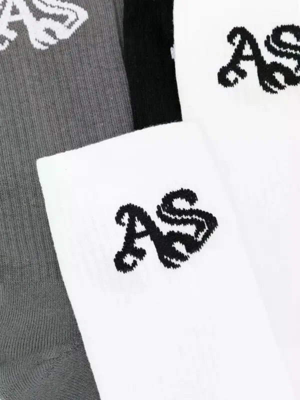 ALLSAINTS Logo-knit Ribbed Socks Set - Black