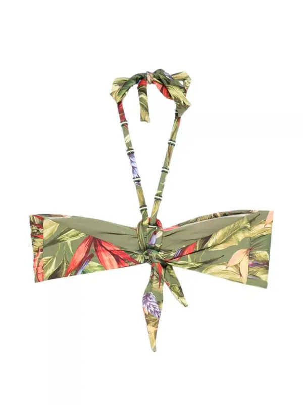 Farm Rio Strelitzia Floral-print Bikini Top