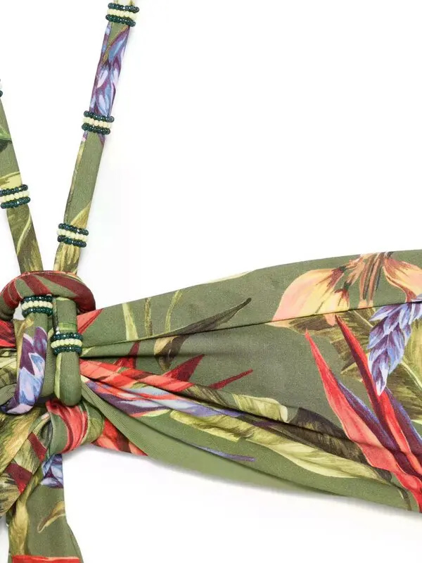 Farm Rio Strelitzia Floral-print Bikini Top
