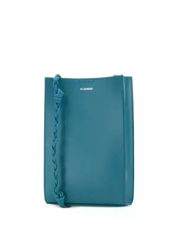 JIL SANDER Tangle Braided Leather Crossbody Bag - Blue