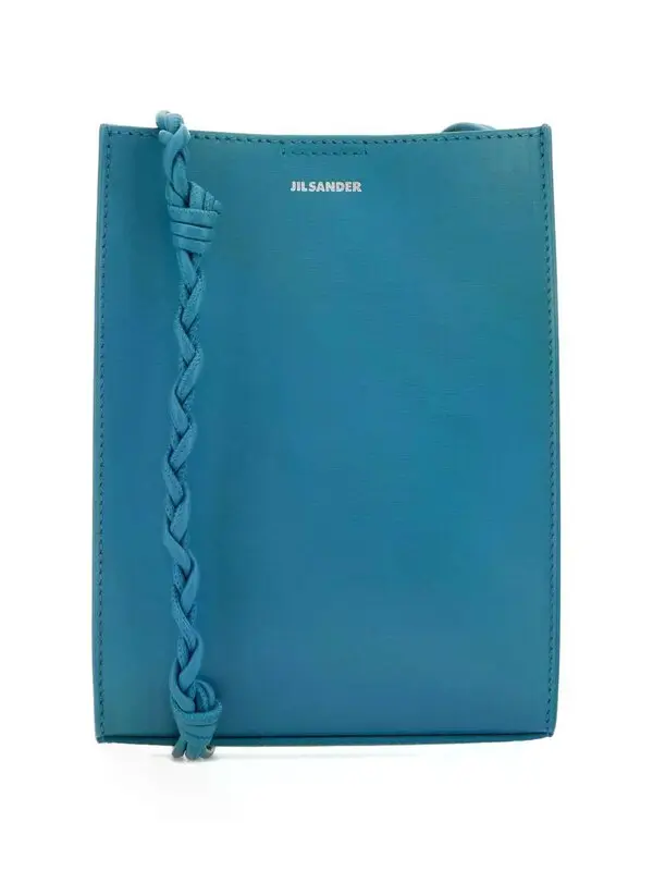 JIL SANDER Tangle Braided Leather Crossbody Bag - Blue