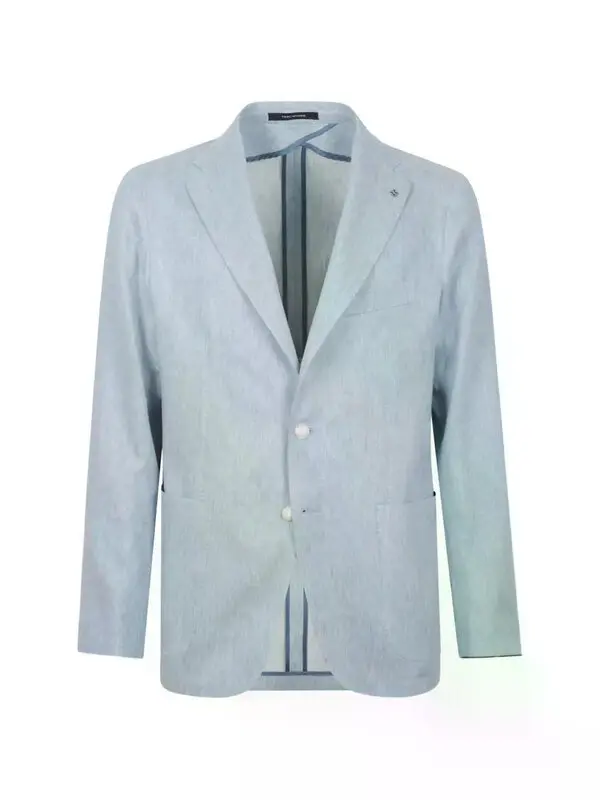 Tagliatore Notched-lapel Patch-pocket Blazer - Blue