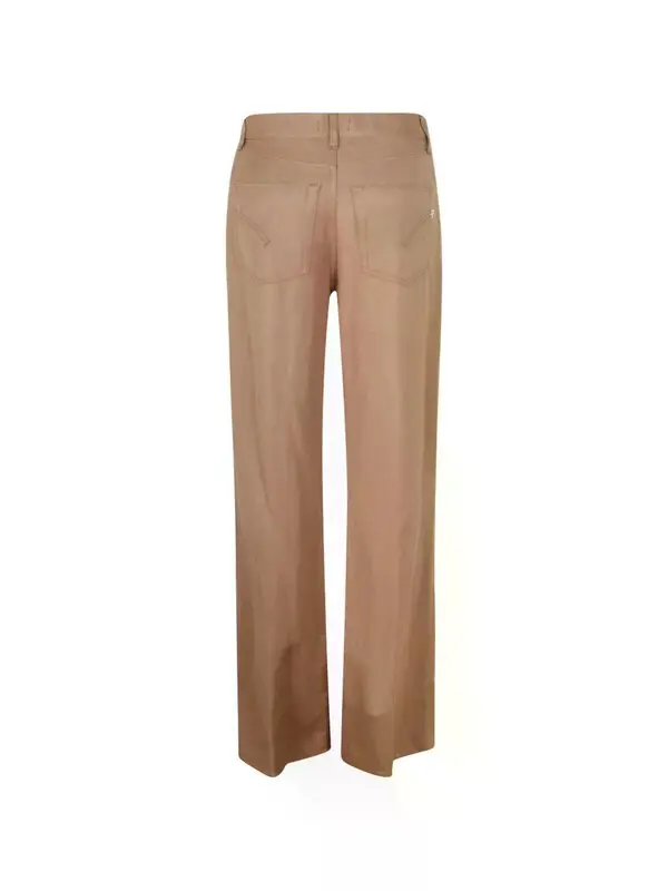 DONDUP Logo-plaque Wide-leg Jeans - Neutrals