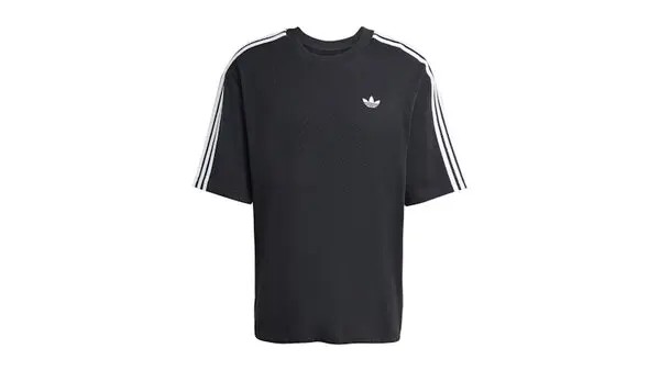Adidas Adicolor 3stripes Oversized Tee Shirt - Black