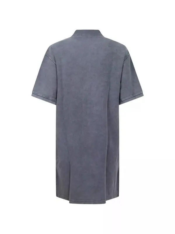Alexander Wang Logo-embroidered Piqué Mini Dress - Grey