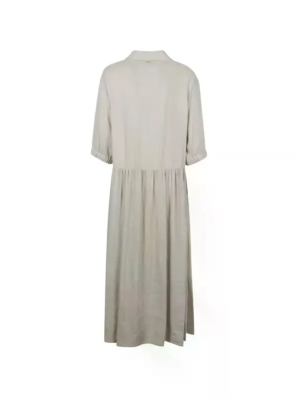 Herno Gathered-waist Button-up Dress