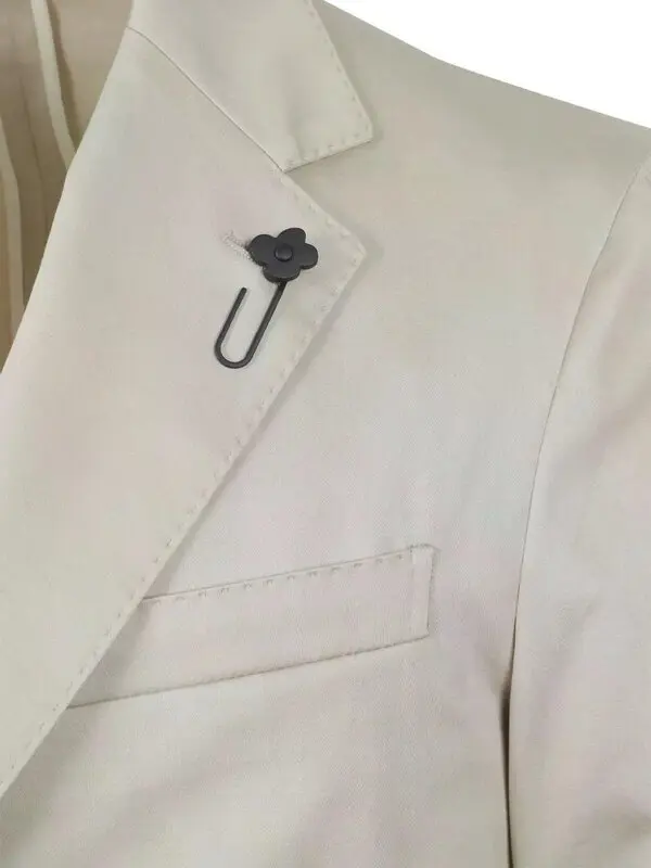 LARDINI Flower-pin Single-breasted Suit - Neutrals
