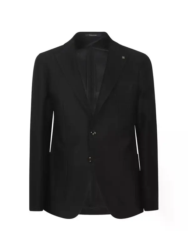 Tagliatore Textured Single-breasted Blazer - Black