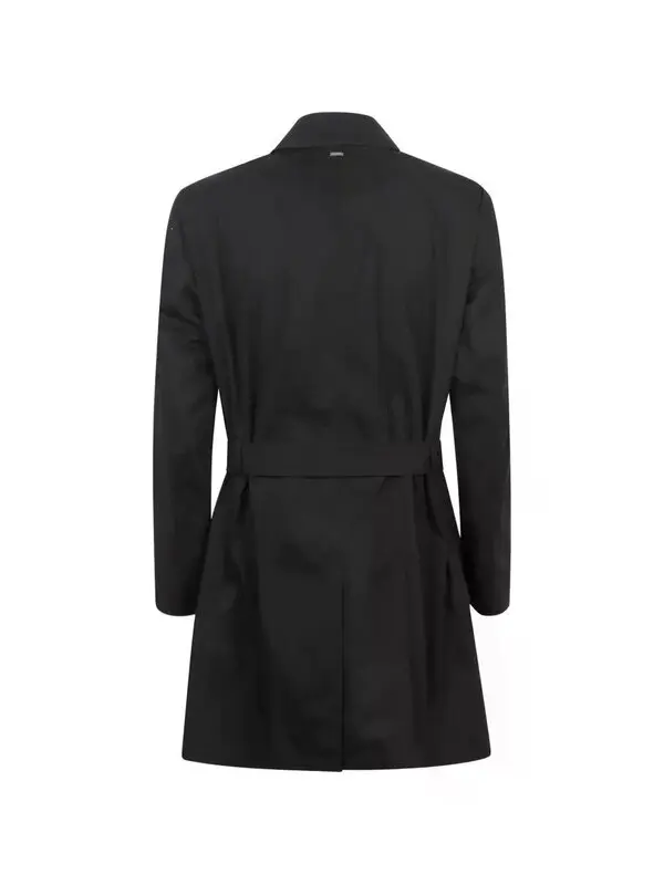 Herno Double-breasted Trench Coat - Black