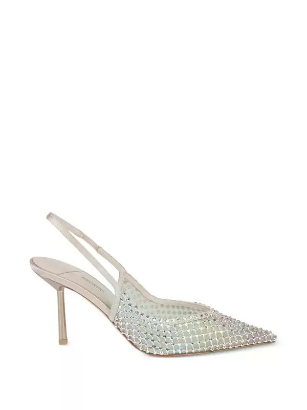 LE SILLA Gilda Crystal-embellished Mesh Pumps - Neutrals