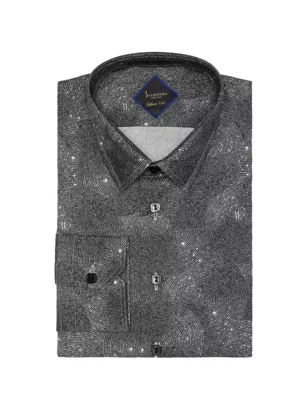 BILLIONAIRE Geometric Cut Shirt - Grey
