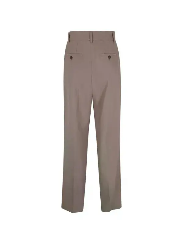 THE FRANKIE SHOP Bea Pleated Tailored Trousers - Neutrals