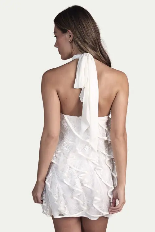 Coast Lace Frill Mini Dress