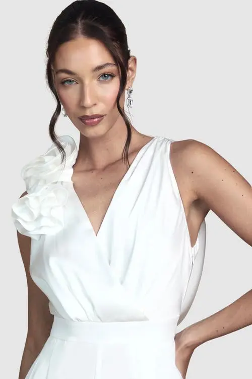 Coast Corsage Cowl Back Bridal Jumpsuit