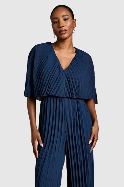 Coast Pleated Wrap Front Georgette Jumpsuit