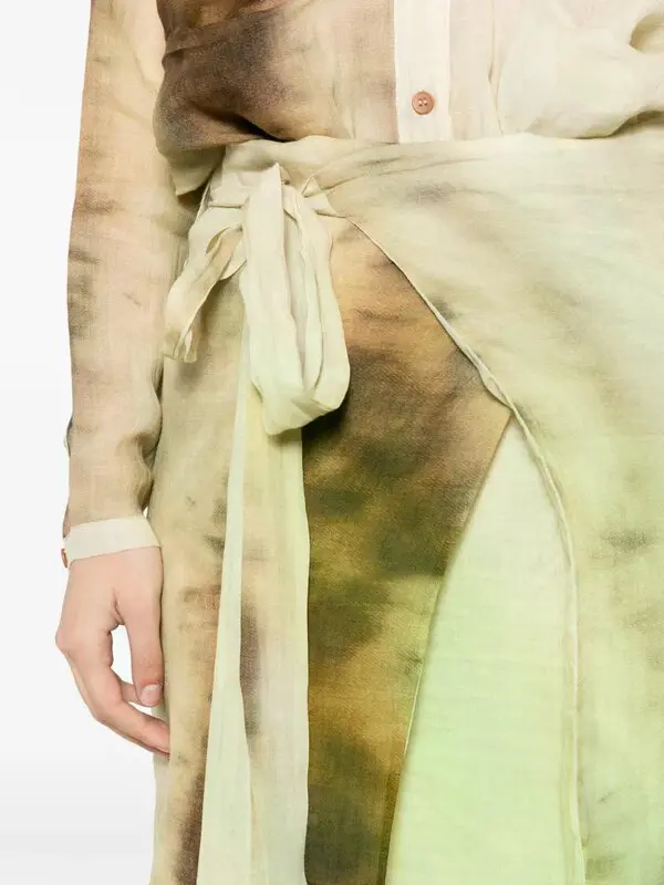 COLLECTION PRIVEE? Argis Tie-dye Wrap Midi Skirt