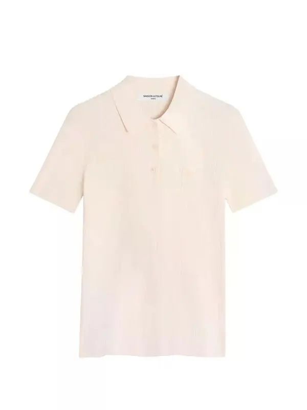Maison Kitsuné Ribbed Polo Shirt - Neutrals