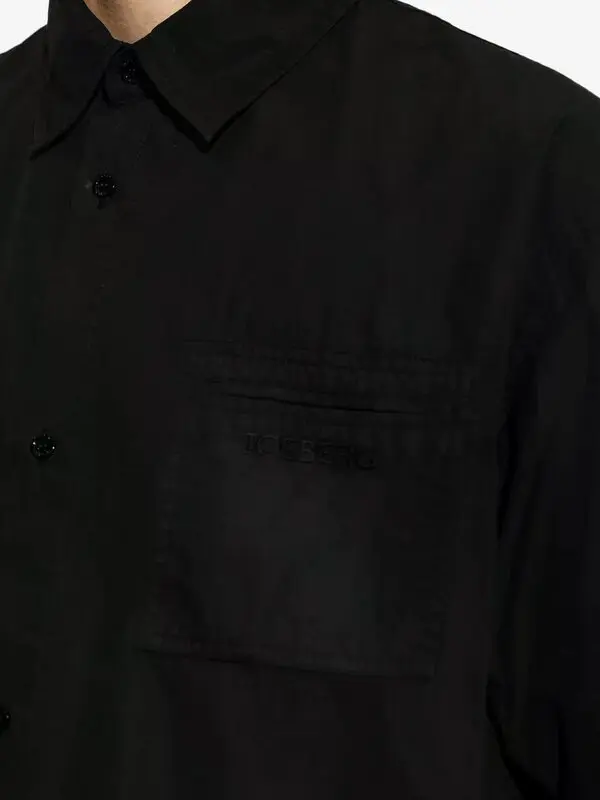 Iceberg Logo-embroidered Chest-pocket Shirt