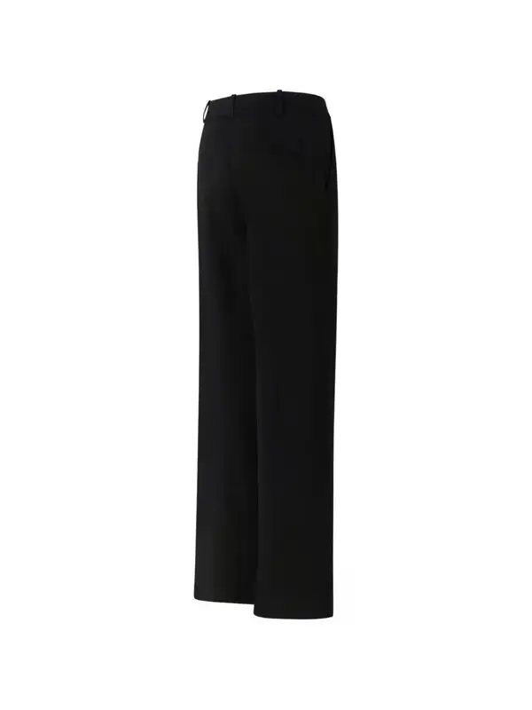 ANINE BING Pleated Wide-leg Trousers - Black