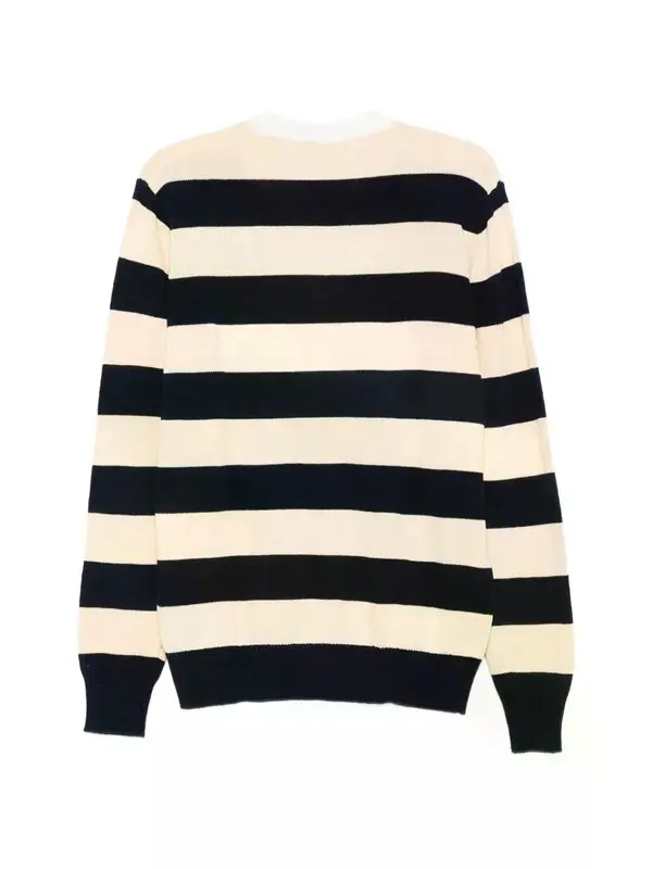 Aspesi Striped V-neck Cardigan - Blue