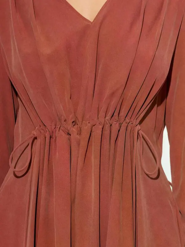 Max Mara V-neck Tie Midi Dress