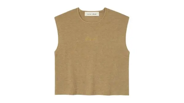 Fear Of God Essentials Signature Rib Knit Cropped Top - Dune