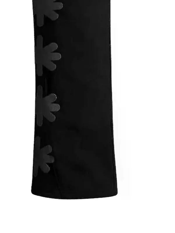 LOSTSHDWS Floral Detail Bootcut Denim Pants