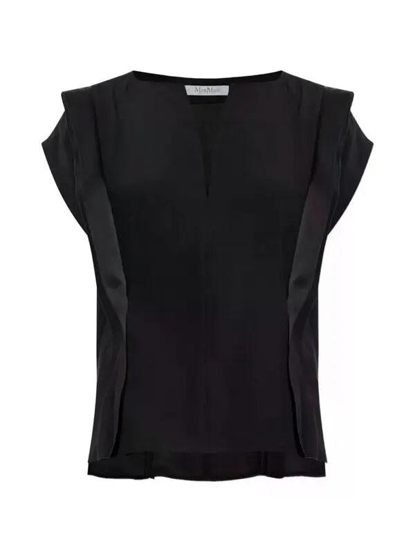 Max Mara V-neck Panel Blouse