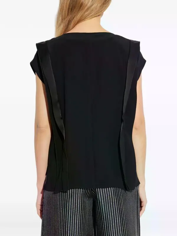Max Mara V-neck Panel Blouse