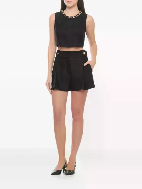 Elisabetta Franchi Button-detail Pleated Shorts