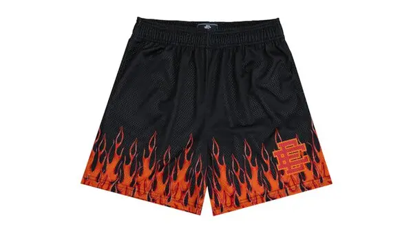 ERIC EMANUEL Ee Basic/core Burning Flames Short - Black/red