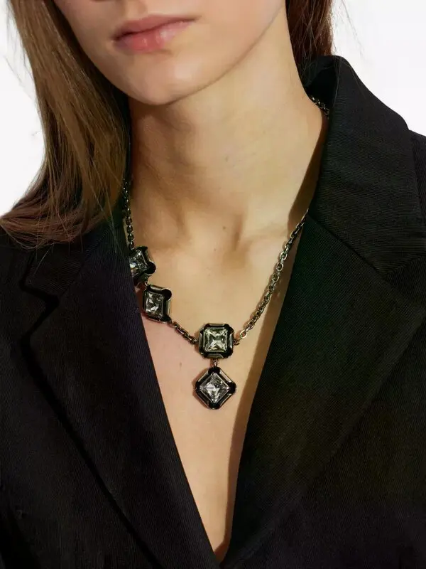Givenchy Crystal-embellished Square-cut Stone Necklace