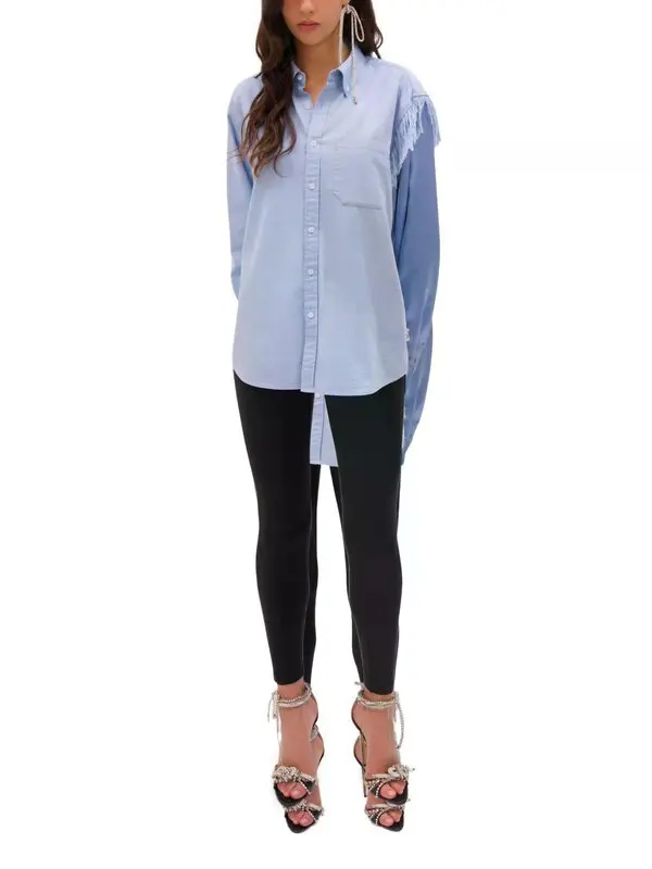 AREA Deconstructed Shirt With Frayed-edge Detailing