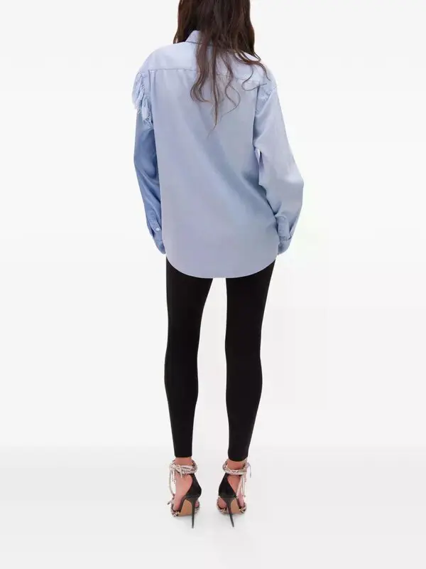 AREA Deconstructed Shirt With Frayed-edge Detailing
